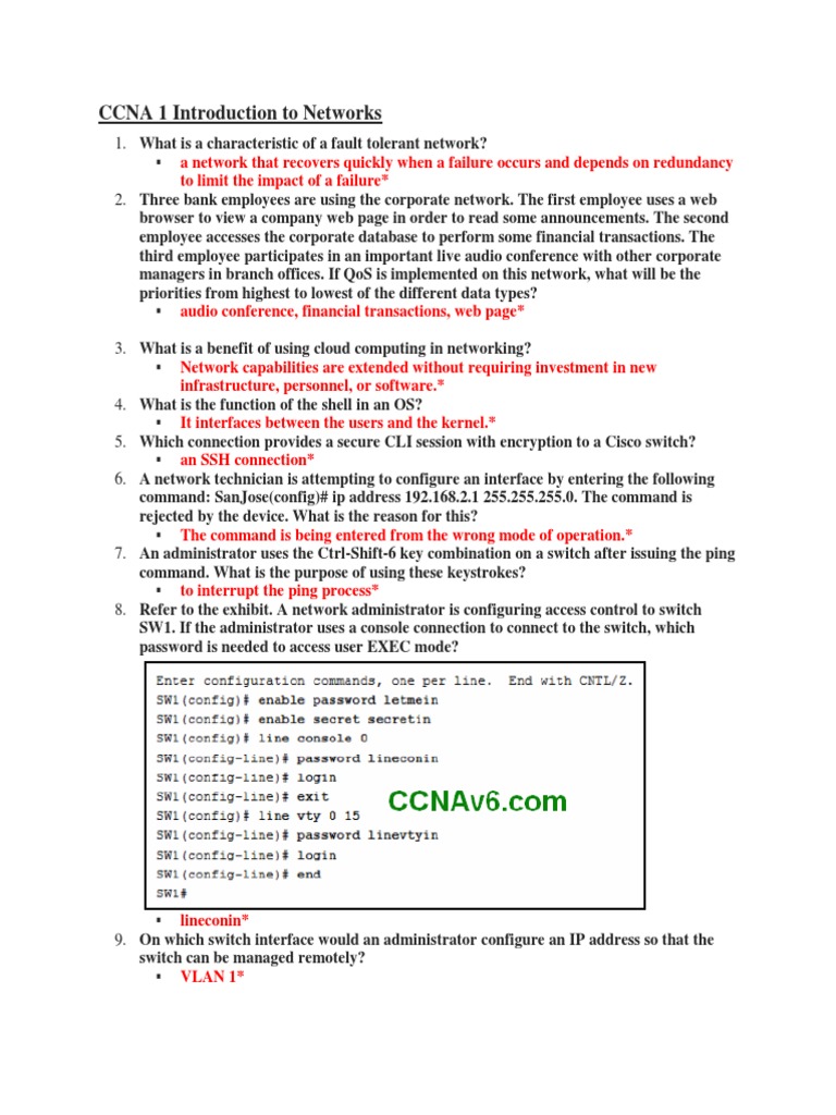 CCNA 1 Introduction To Networks | PDF | Computer Network | Internet ...