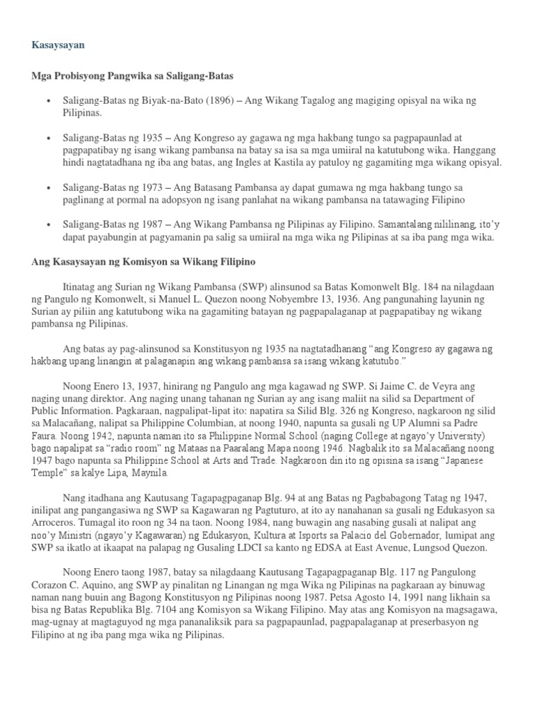 Kasaysayan | PDF
