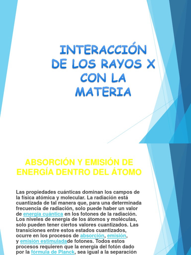 Interaccion de Rayos X Con La Materia | PDF | Electrón | Átomos