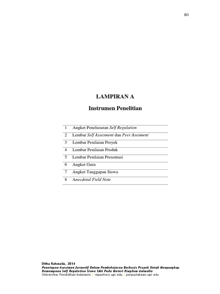 Contoh Self Asessment PDF | PDF
