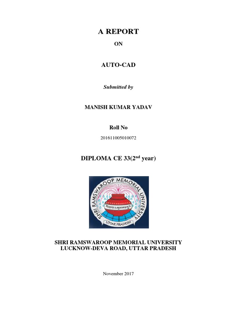 A Report On Autocad | PDF | Auto Cad | Computer Aided Design