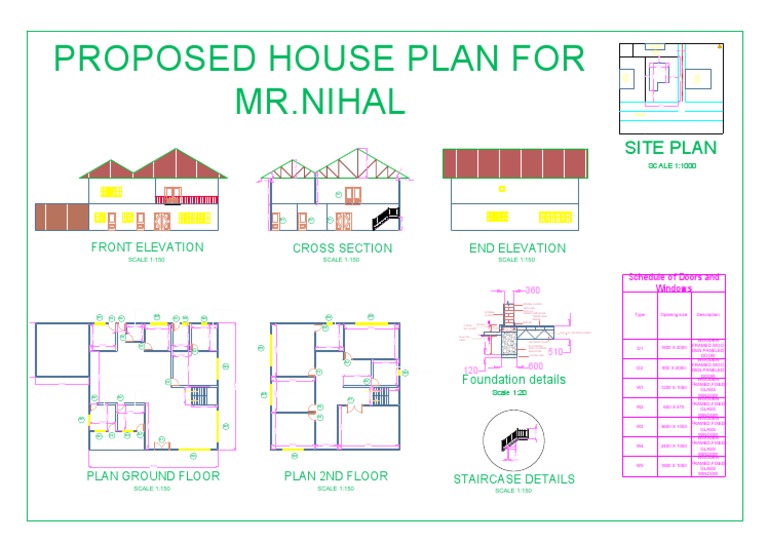 Proposed House Plan For MR - Nihal | PDF | Plaster | Culture Of Queensland