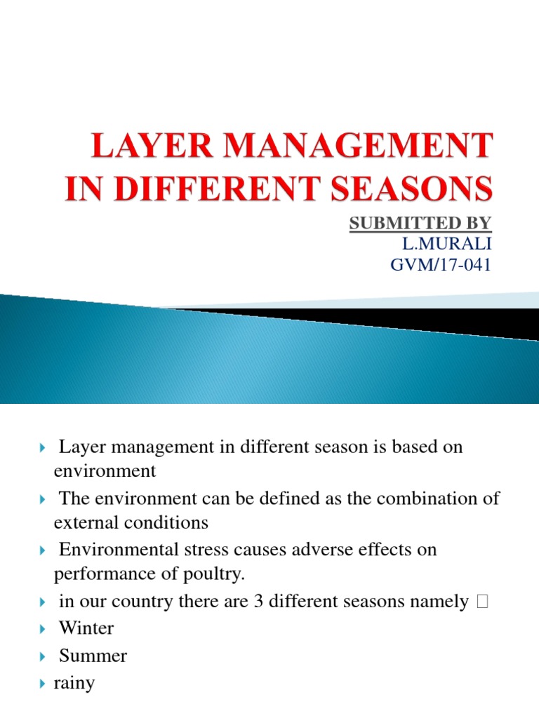 Seasonal Layer Management Strategies | PDF | Chicken | Broiler