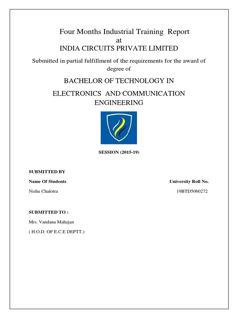 Summer Training Report | PDF | Printed Circuit Board | Nature