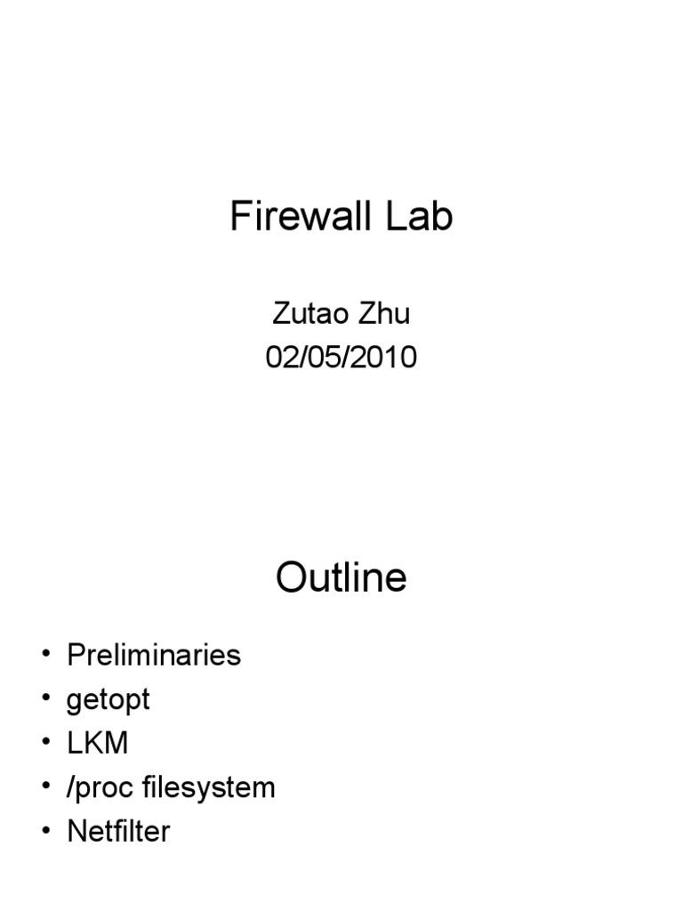 Firewall Lab Session | Download Free PDF | Pointer (Computer Programming) | Kernel (Operating ...