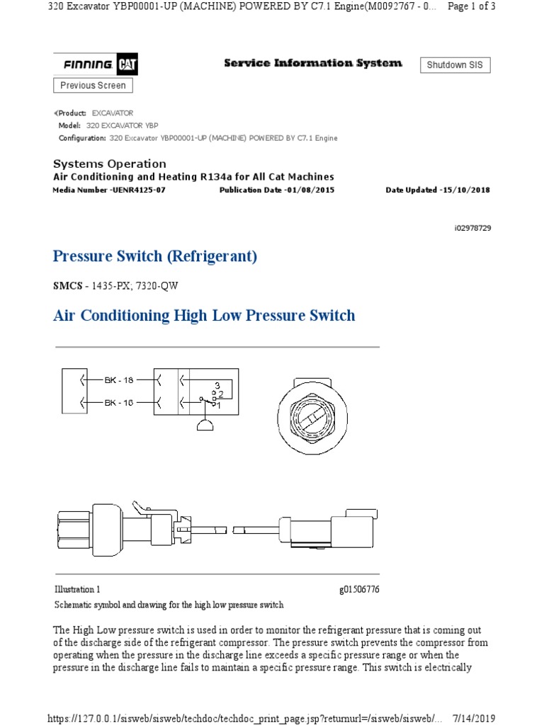 Pressure Switch (Refrigerant) : Systems Operation | PDF | Switch | Relay
