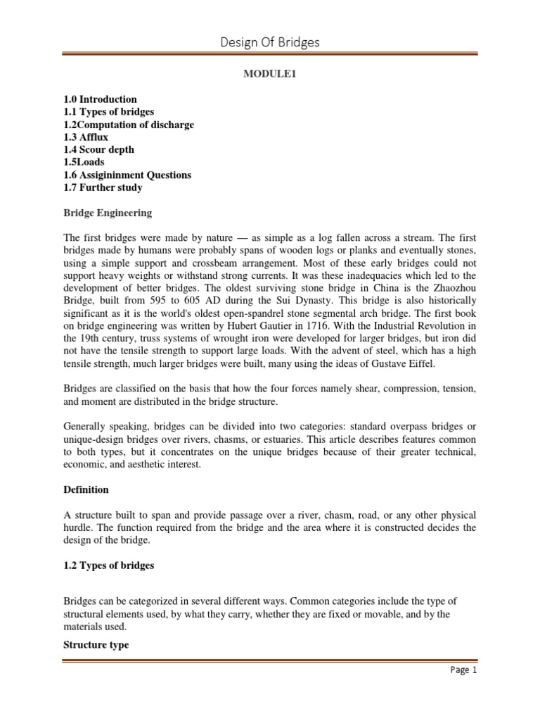 Overview of Bridge Design Principles | PDF | Beam (Structure) | Truss