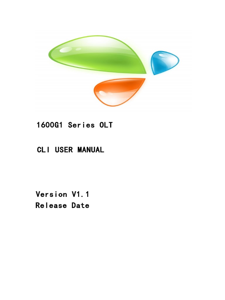 V1600G Series OLT CLI User Manual - v1.1 | PDF | Command Line Interface | Network Switch
