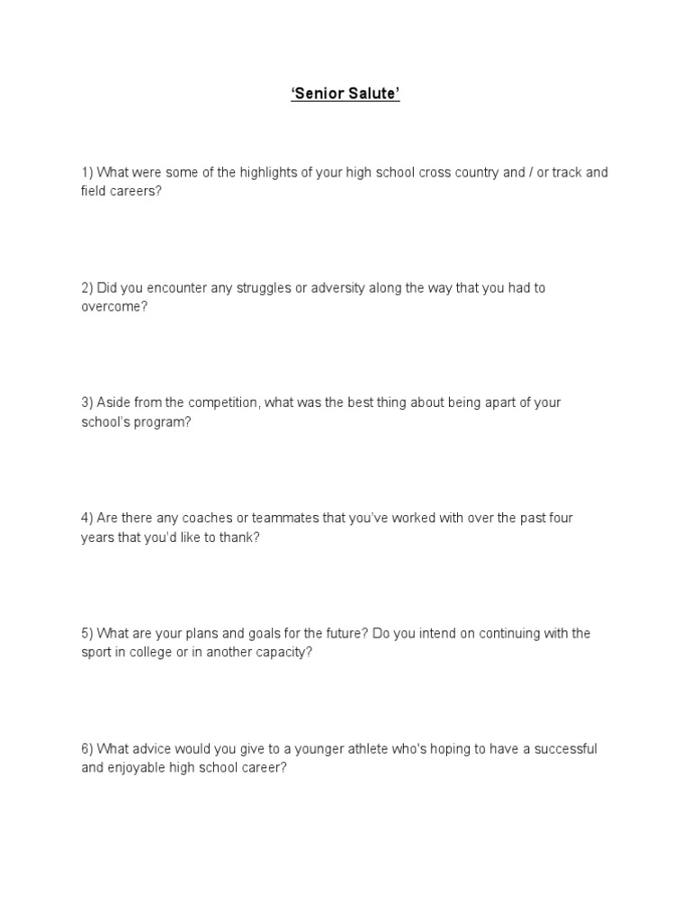 Senior Salute' | PDF