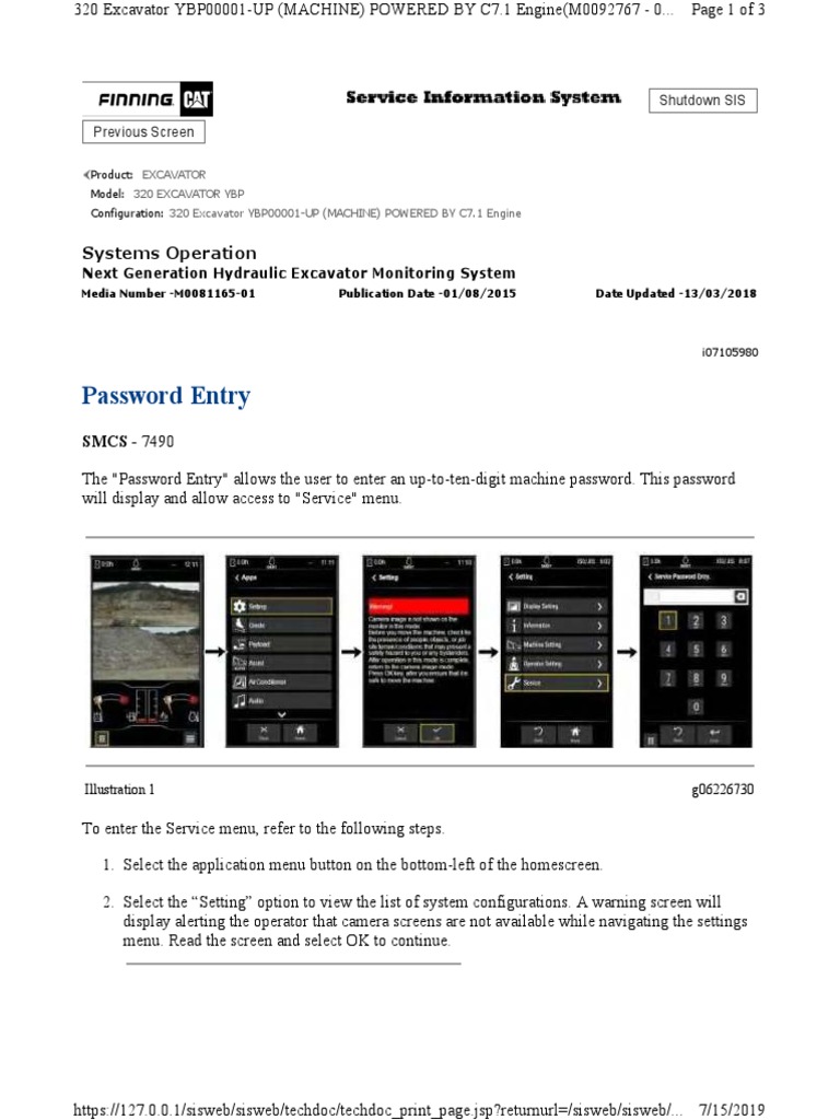 Password Entry: Systems Operation | PDF | Password | Menu (Computing)
