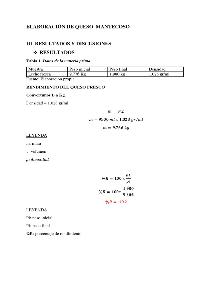Practica Queso Mantecoso | PDF | Queso | Leche
