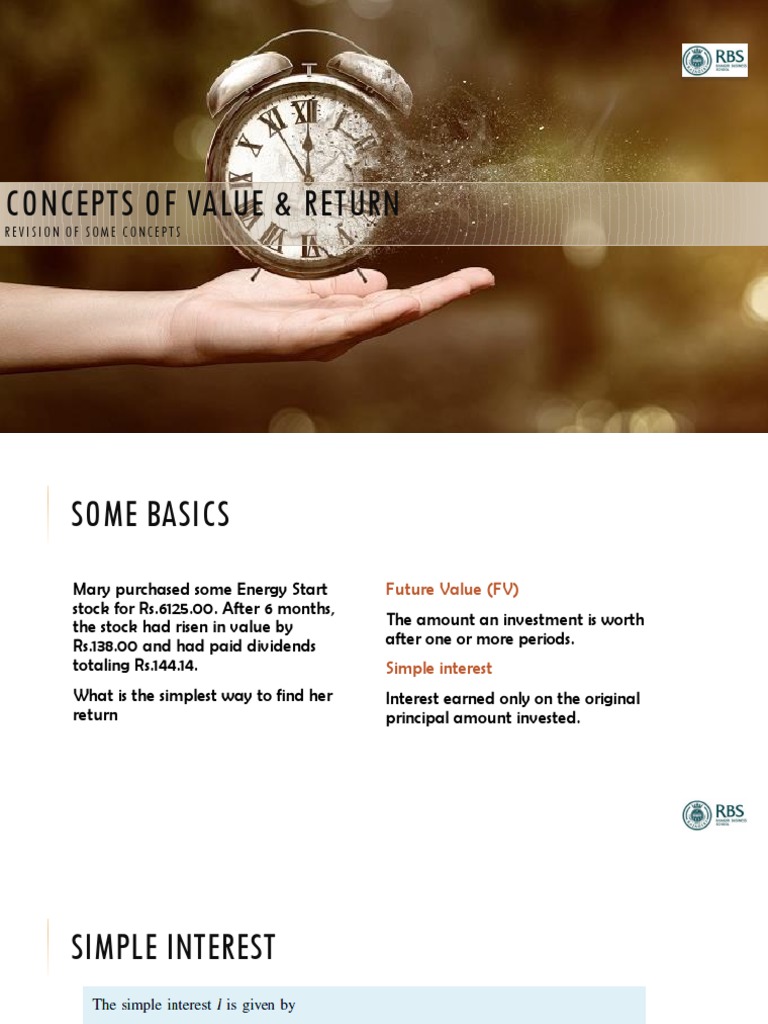 Module 1A Revision of Concepts of Value and Return | PDF | Present Value | Bonds (Finance)