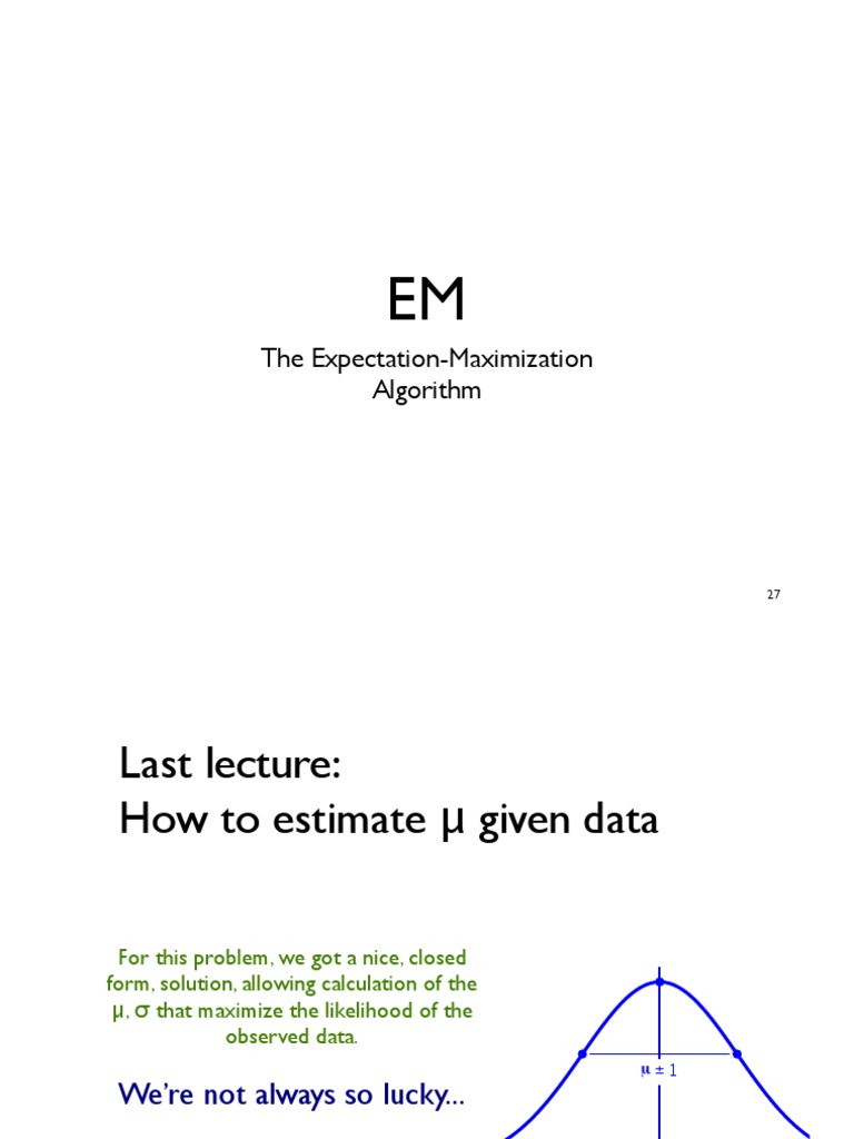 Expectation Maximization | PDF | Statistical Theory | Statistics