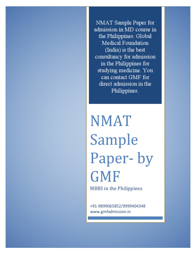 NMAT Practice Set - Part I | PDF | Science & Mathematics