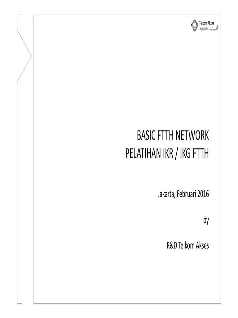 Materi1 Basic FTTH Network 20160209update 160219080250 PDF | PDF