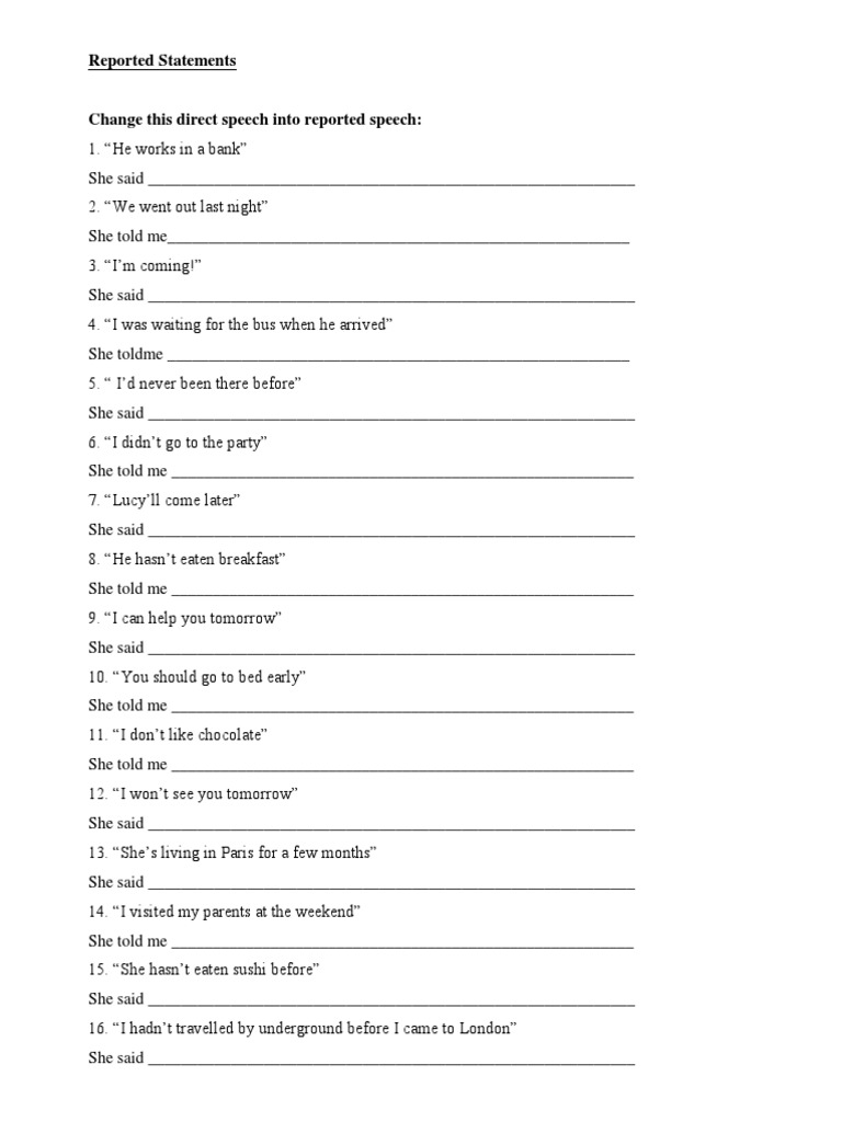 Reported Statements | PDF