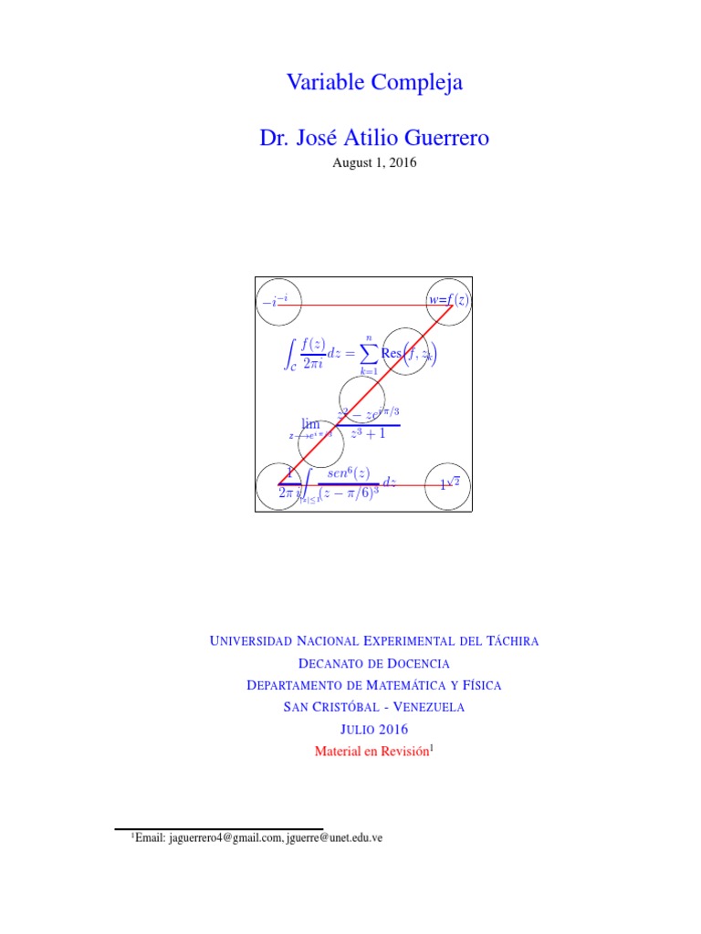 Varíable Compleja | PDF | Análisis complejo | Número complejo