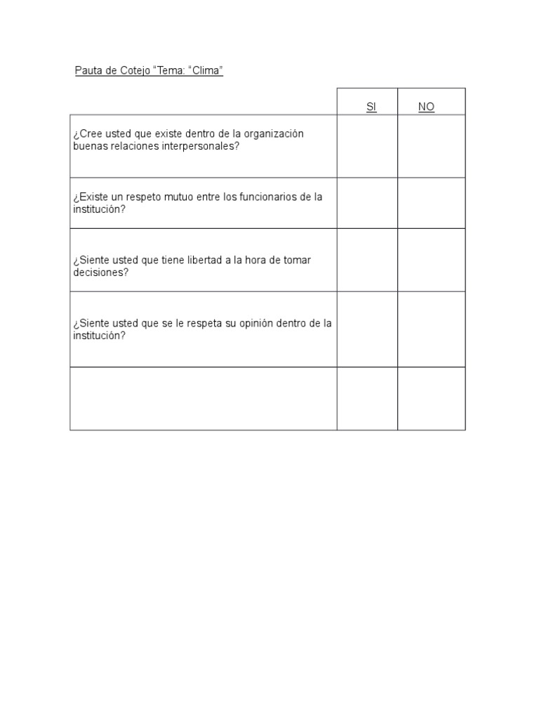 Pauta de Cotejo | PDF