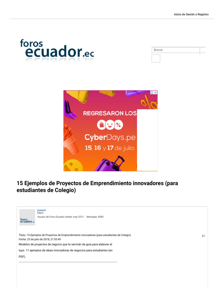 15 Ejemplos de Proyectos de Emprendimiento Innovadores (Para ...