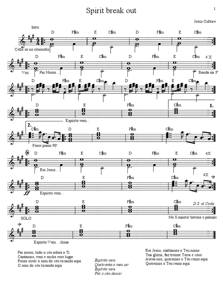 Spirit Break Out - Jesus Culture | PDF | Heaven | Religious Belief And ...