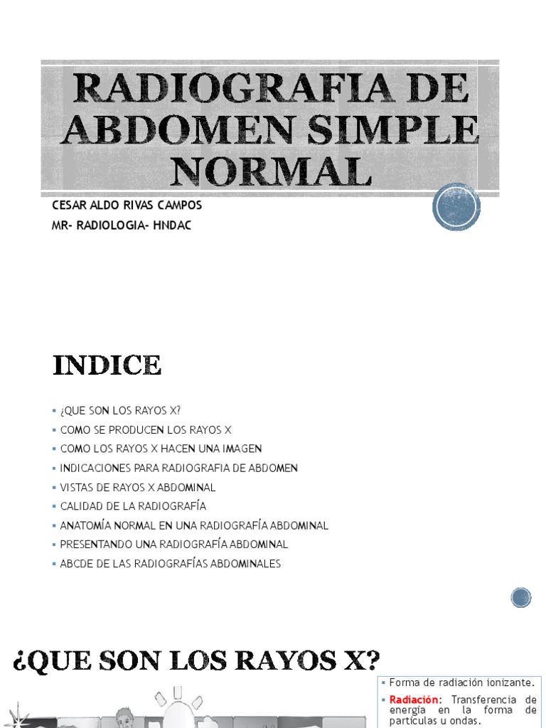 Radiografia de Abdomen Simple Normal | PDF | Intestino grueso | Rayo X