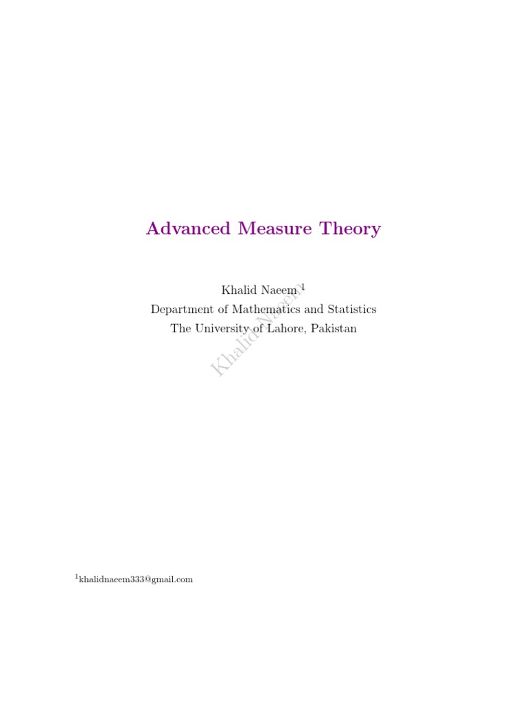 Measure Theory | PDF | Measure (Mathematics) | Maxima And Minima Measure Theory | PDF | Measure (Mathematics) | Maxima And Minima