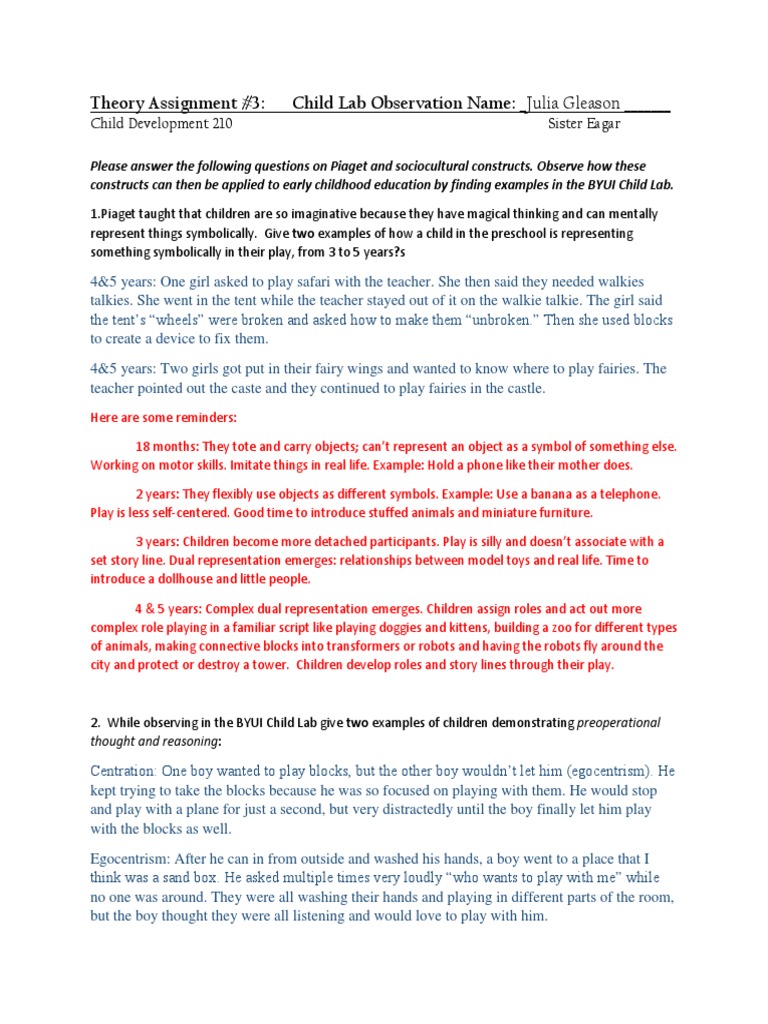 Theory 3 Assignment - Julia Gleason | PDF | Constructivism (Philosophy ...