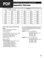 Gage Tolerance Classes and Charts | PDF