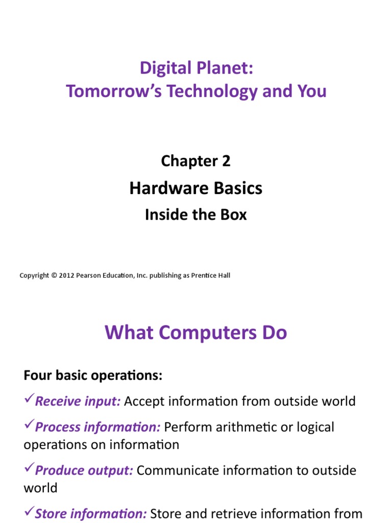 Digital Planet: Tomorrow's Technology and You: Hardware Basics | PDF | Central Processing Unit ...