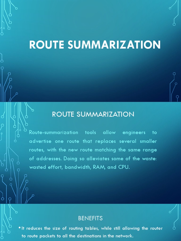 Route Summarization | PDF