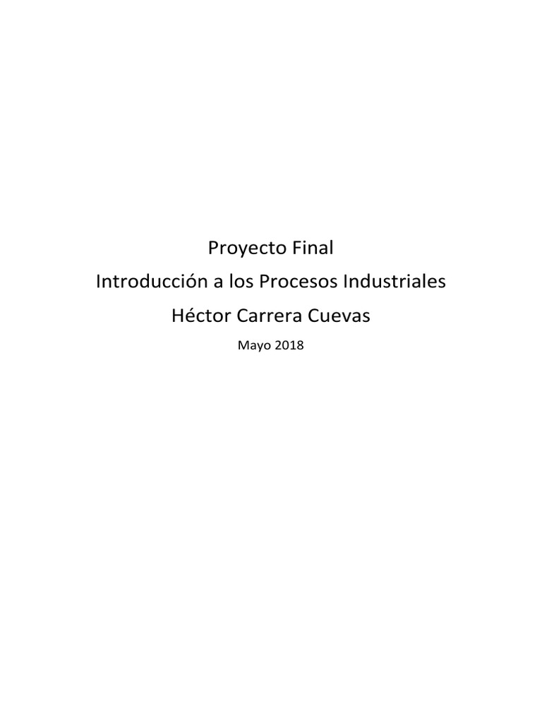 Proyecto Final Procesos Industriales | PDF | Minería | Residuos