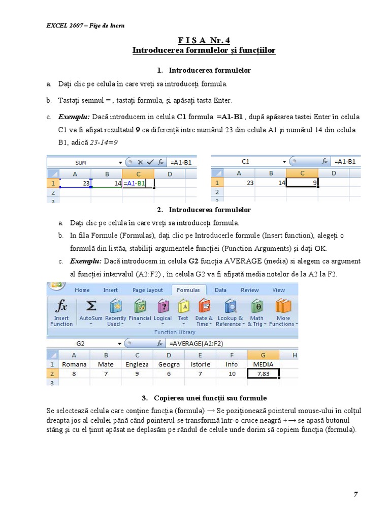 Excel-Fisa 4 PDF | PDF