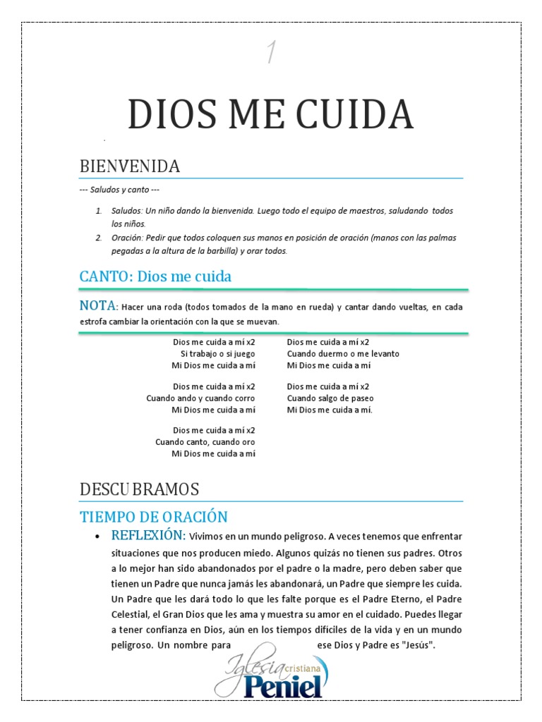 Lección 4 - Dios Me Cuida | PDF | Oración | Jesús