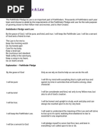 Pathfinder Pledge and Law Explained | PDF | Theology | Religious Belief ...