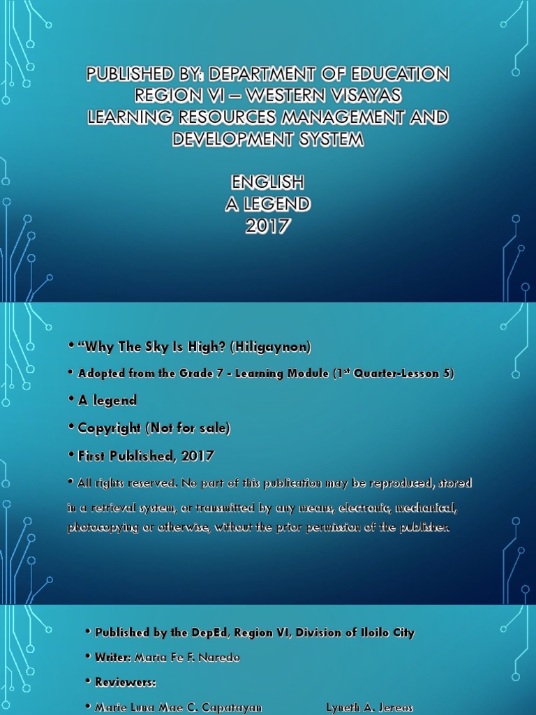 Why the Sky is High: A Legend for Kids | PDF | Communication | Learning