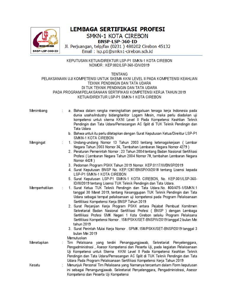 Surat Keputusan | PDF