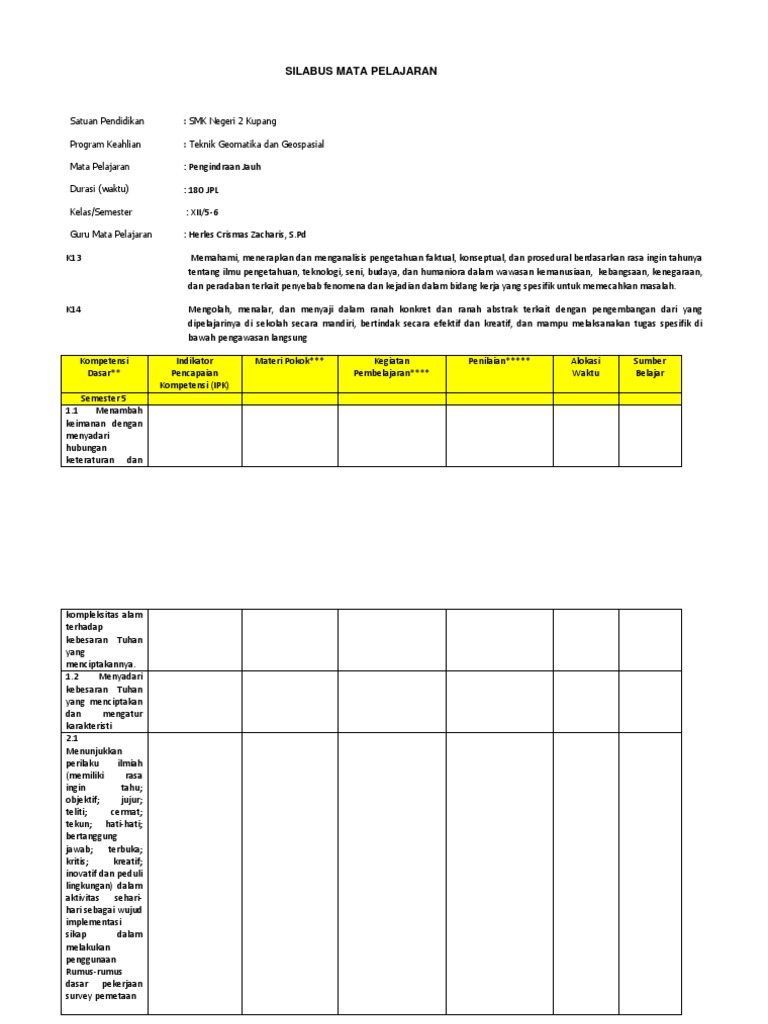 Silabus Peng Jauh | PDF