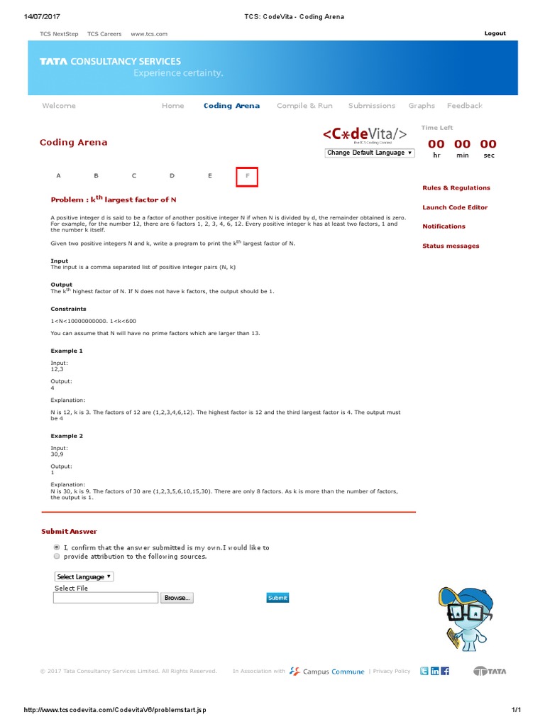 TCS - CodeVita - Coding Arena Round1 F | PDF | Discrete Mathematics ... TCS - CodeVita - Coding Arena Round1 F | PDF | Discrete Mathematics ...