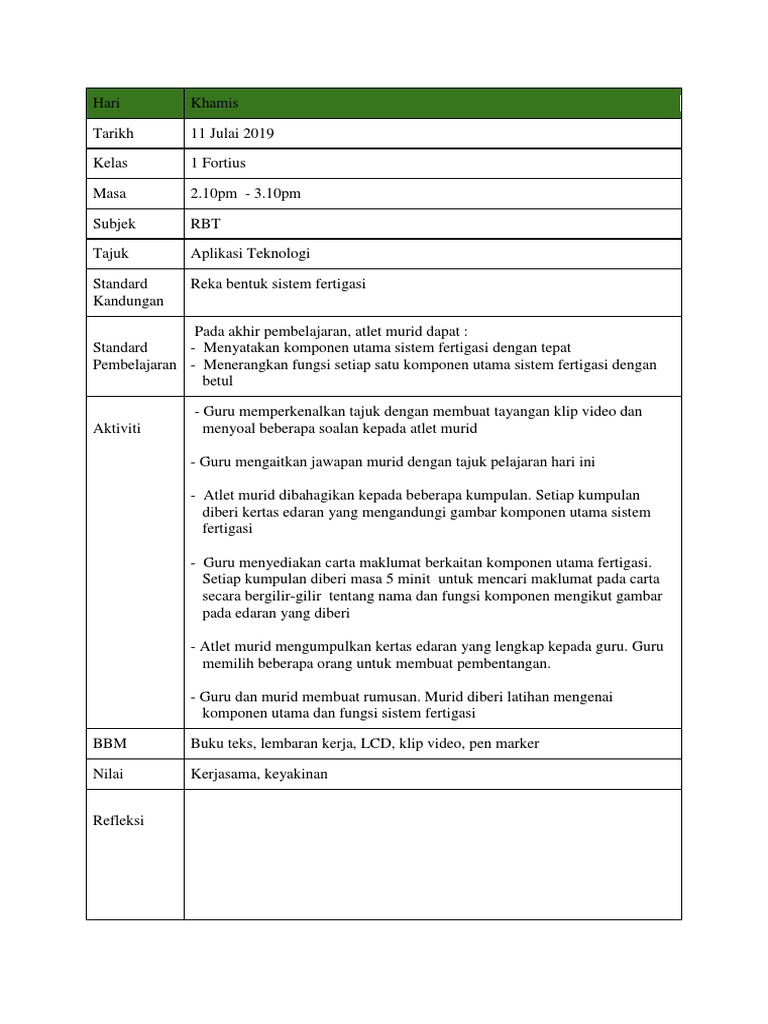 RPH Pencerapan PDPC | PDF