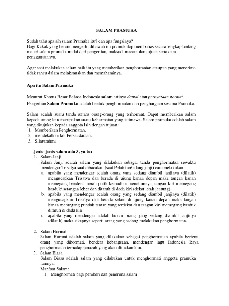 Modul 7 Salam Pramuka | PDF