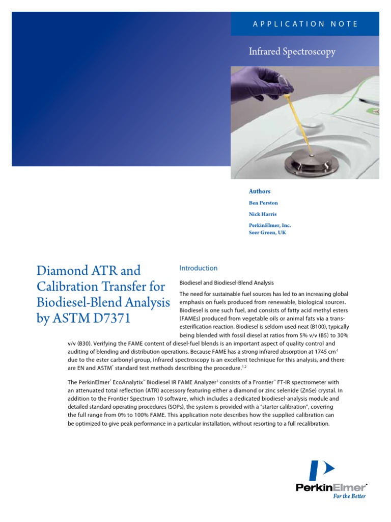 PKI - AN - 2011 - Diamond ATR and Calibration Transfer For Biodiesel ...