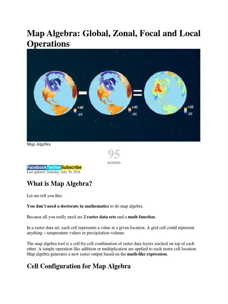 An Introduction to Map Algebra: Global, Zonal, Focal and Local ...