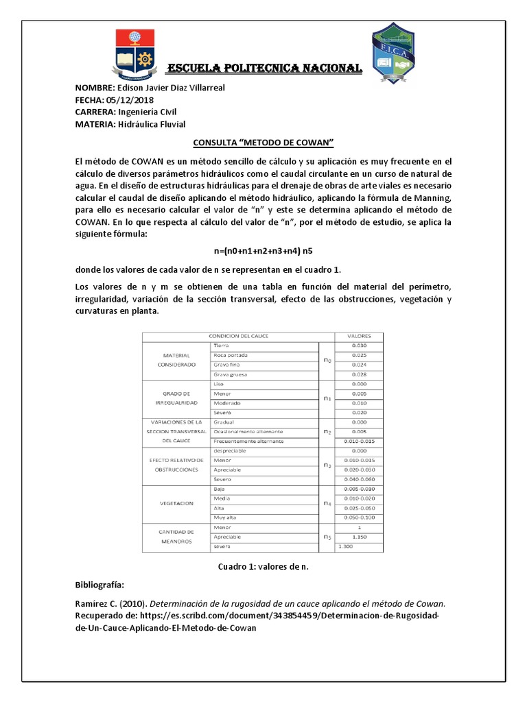 Metodo de Cowan | PDF