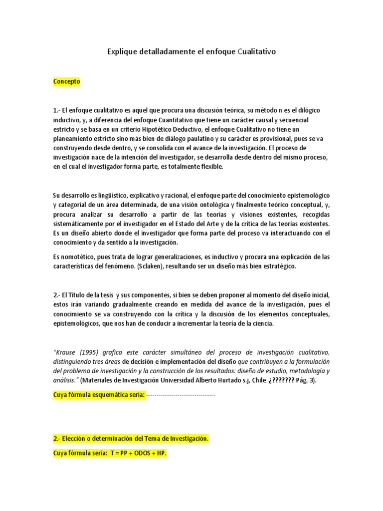 Enfoque Cualitativo | PDF | Conocimiento | Teoría