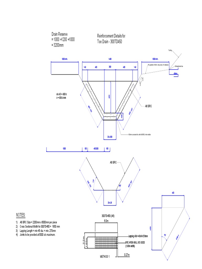 Toe Drain Construction | Download Free PDF | Nature