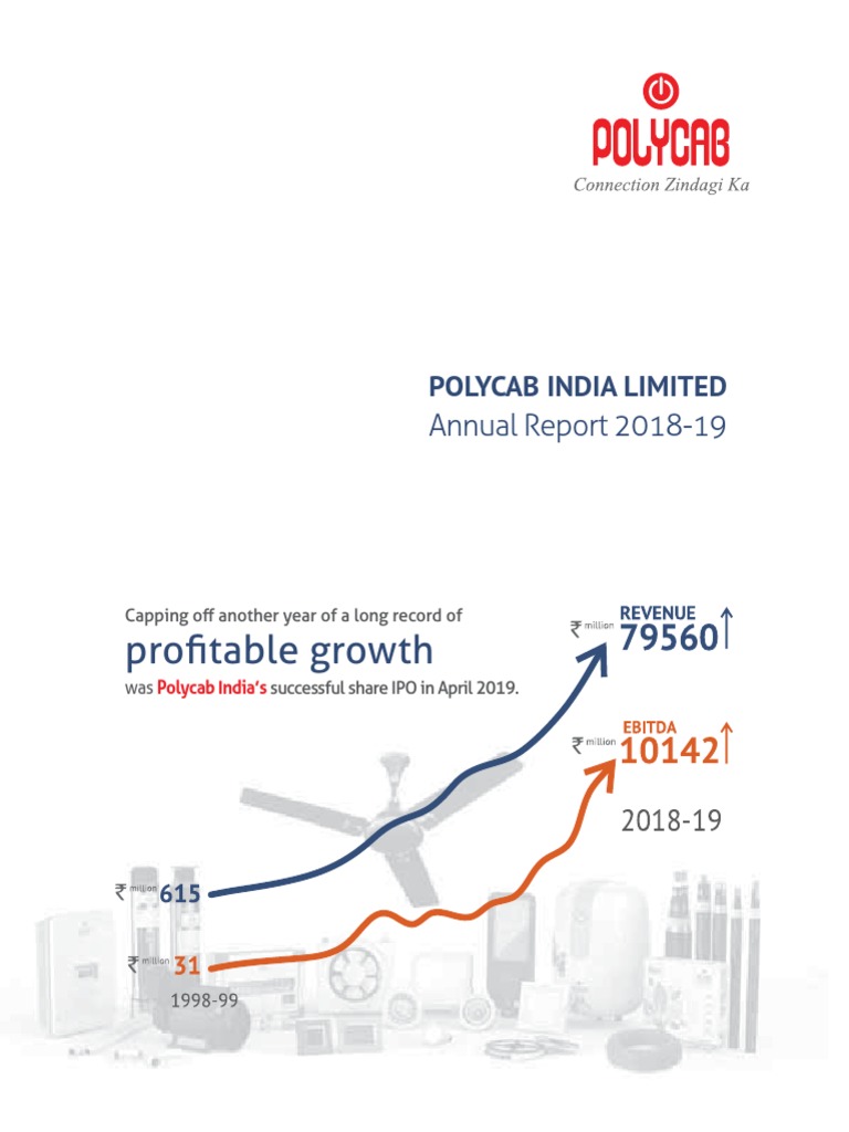 Polycab India Annual Report 2018-19 | PDF | Depreciation | Inventory
