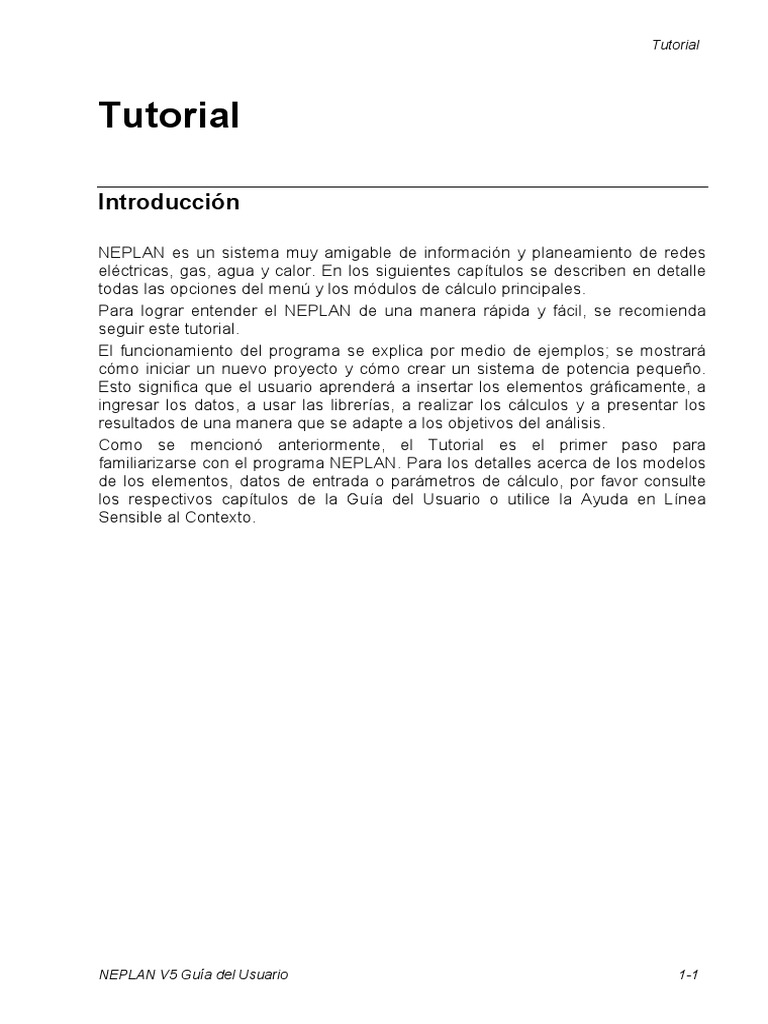 Tutorial Uso y Manejo de NEPLAN | PDF | Archivo de computadora | Ventana (informática)