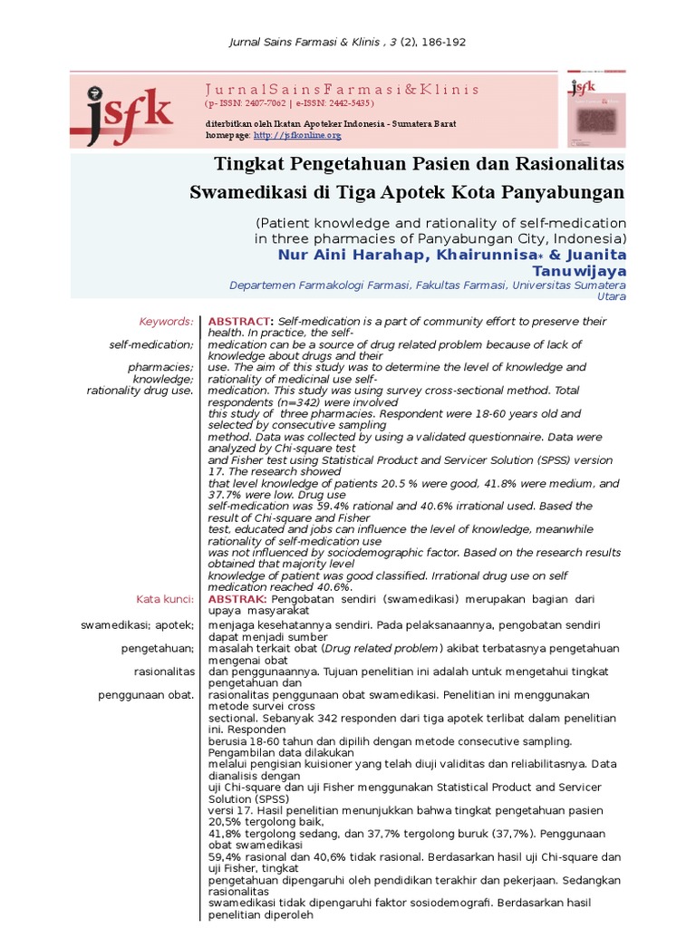 Jurnal Swamedikasi | PDF | Medicinal Chemistry | Health Sciences