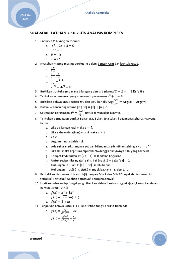 Soal-Soal AnKom Latihan Buat UTS | PDF