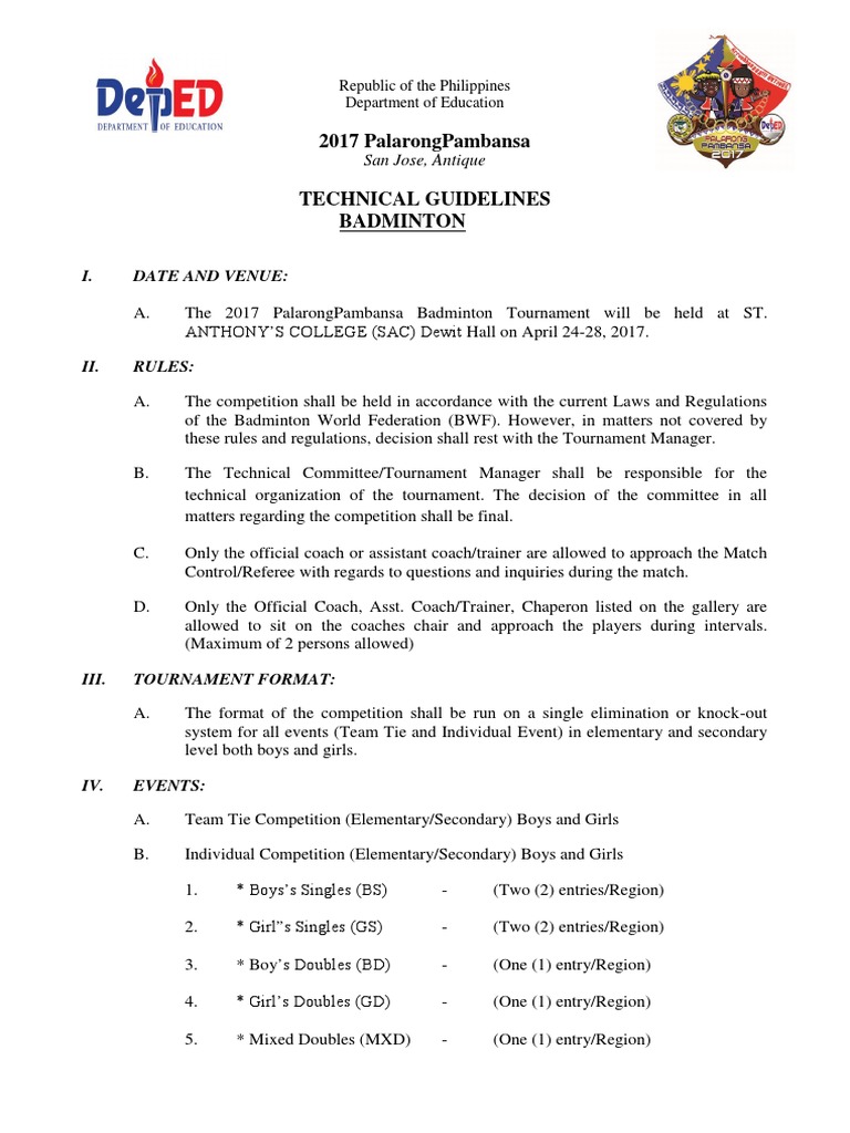 Technical Guidelines | PDF | Sports | Clothing